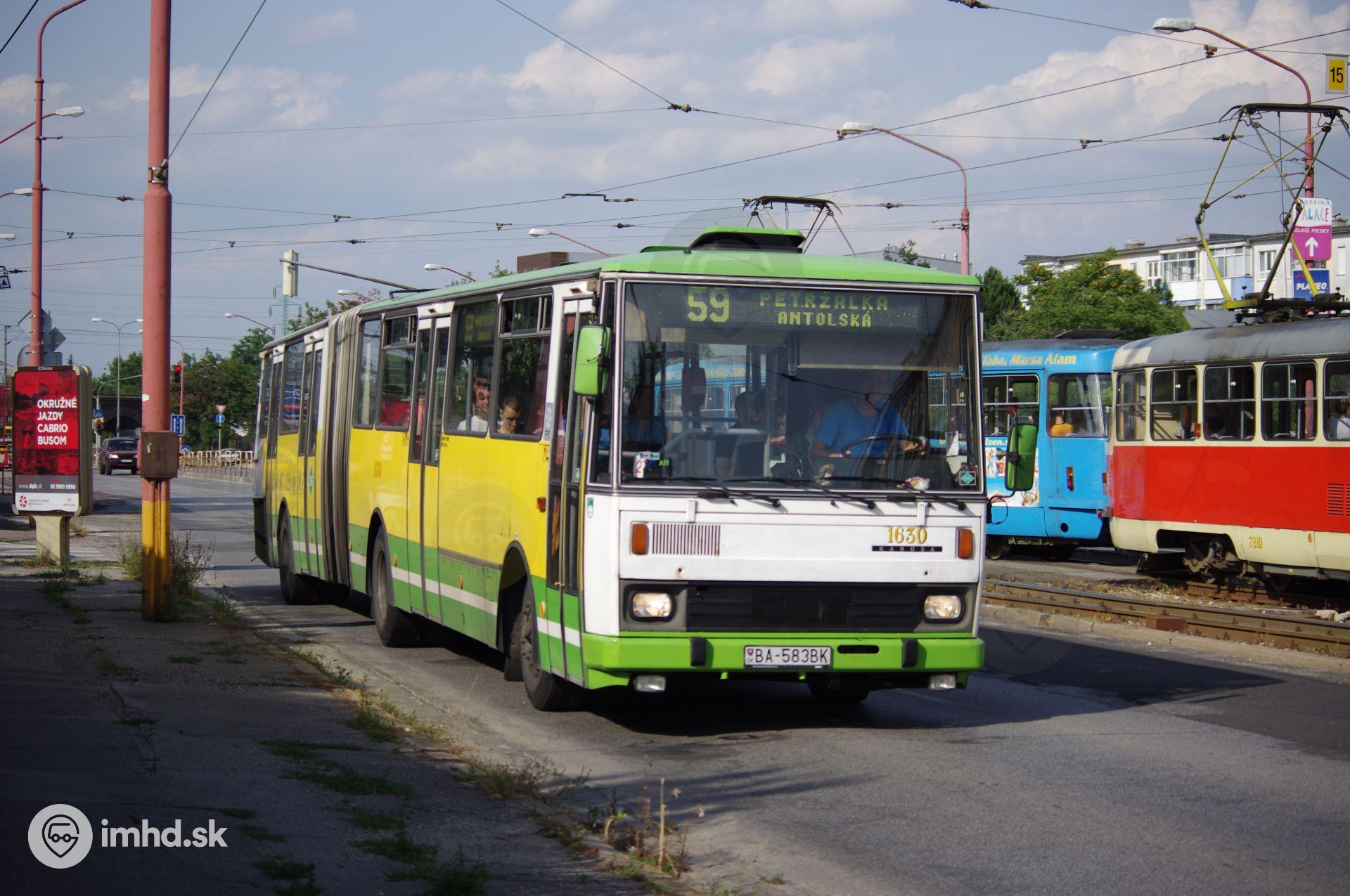 #1630, linka 88, Obratisko Nový most • imhd.sk Bratislava