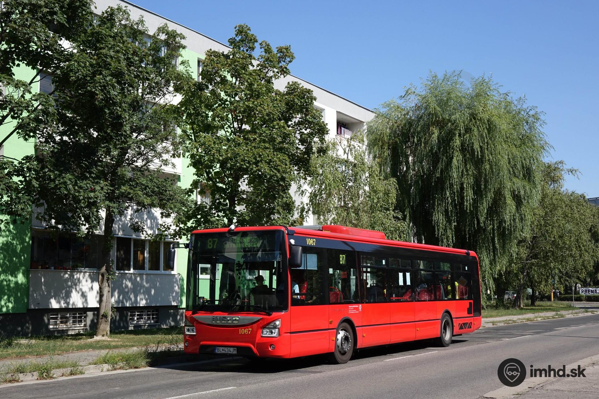 Jednosmerná výluka liniek 67, 87 a N70 na Hradskej (23rd – 25 Nov 2019) • imhd.sk Bratislava