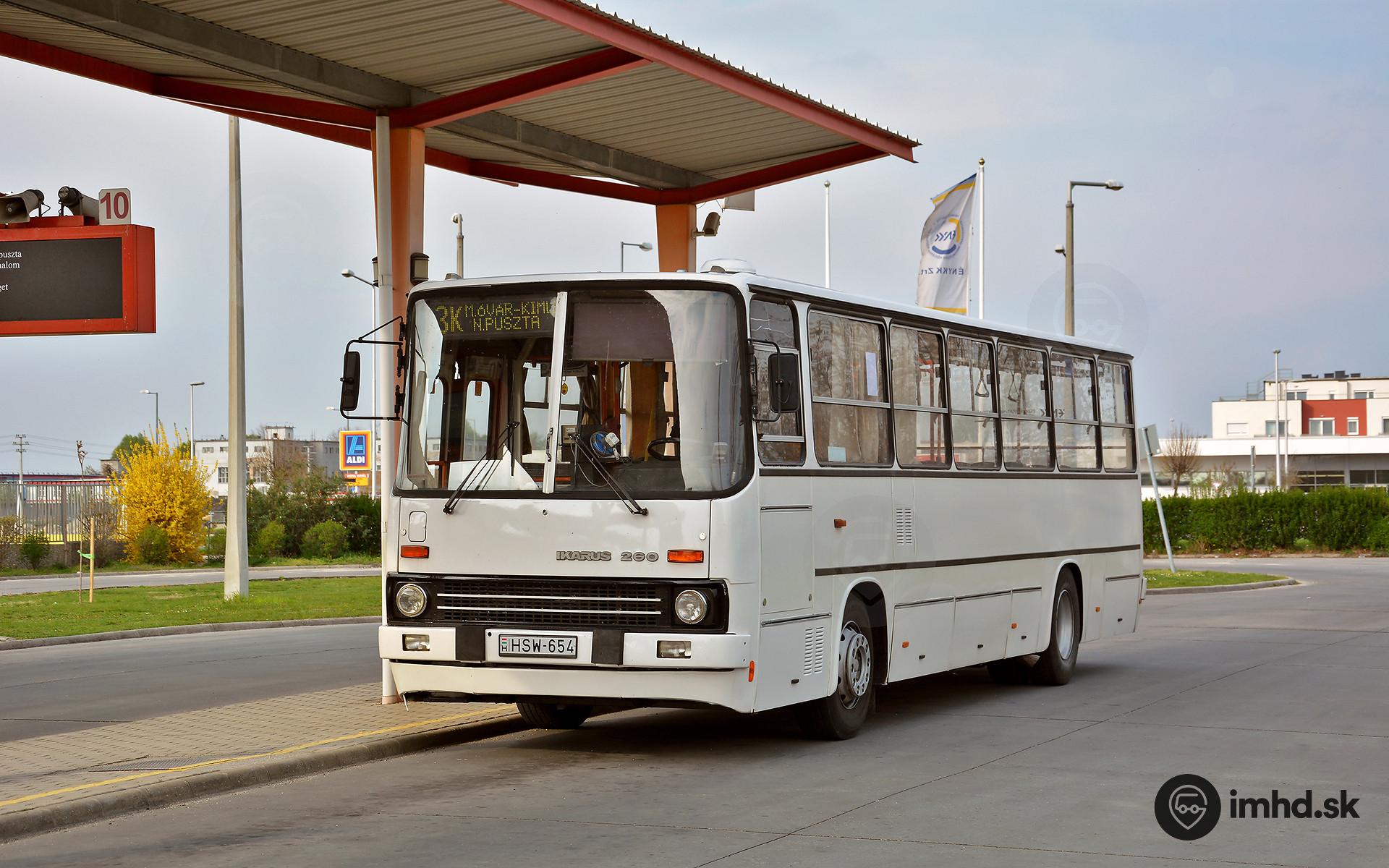 #HSW-654, route 3K, Mosonmagyaróvár, autobusová stanica • imhd.sk Bratislava