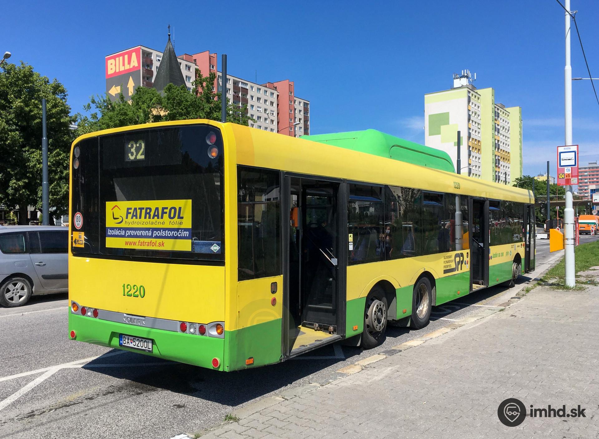 Solaris Urbino 15 CNG #1220 • imhd.sk Bratislava