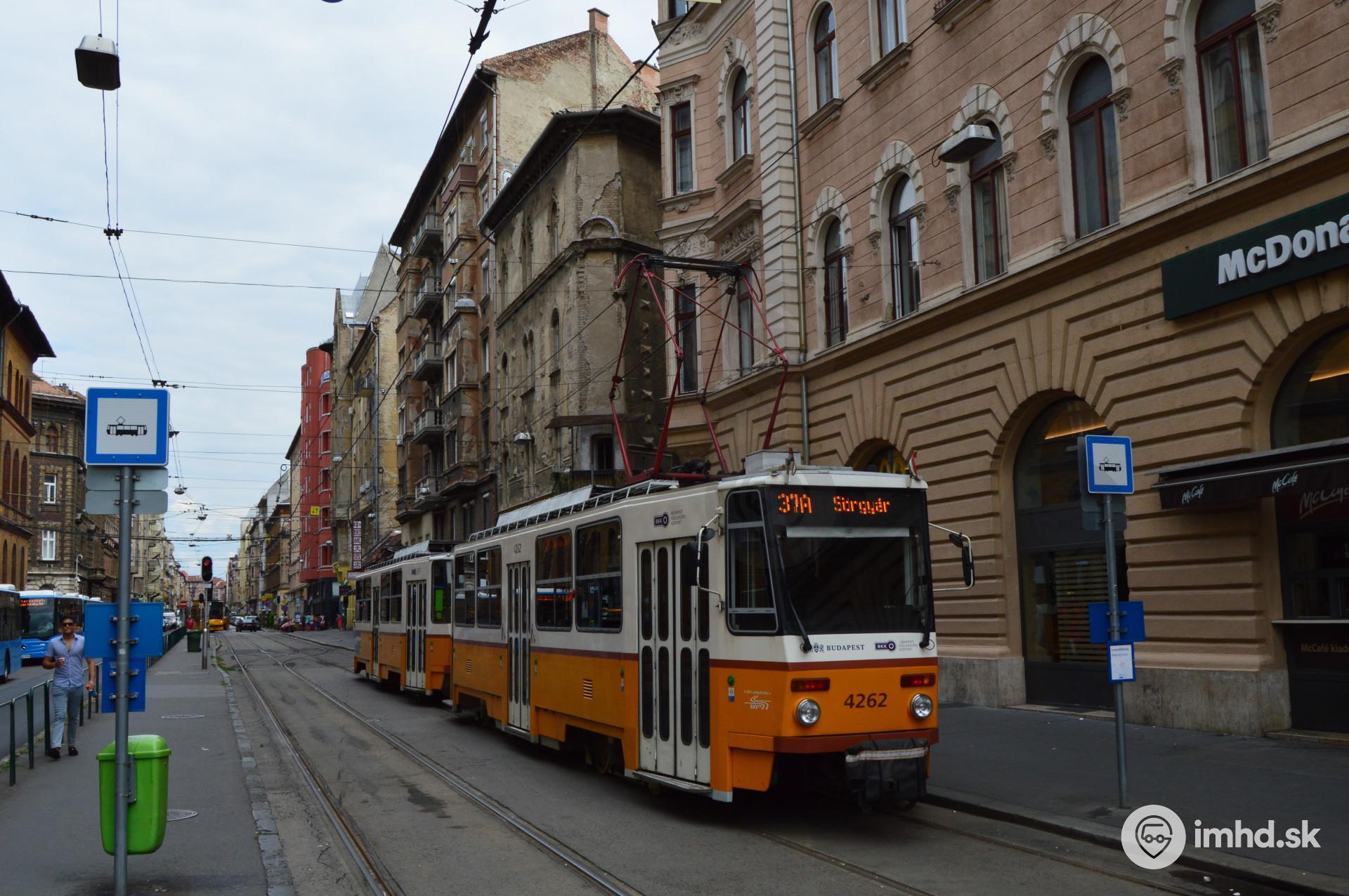 #4262, linka 37A, Népszínház utca, zastávka Blaha Lujza tér M (Népszínház utca) • imhd.sk Bratislava