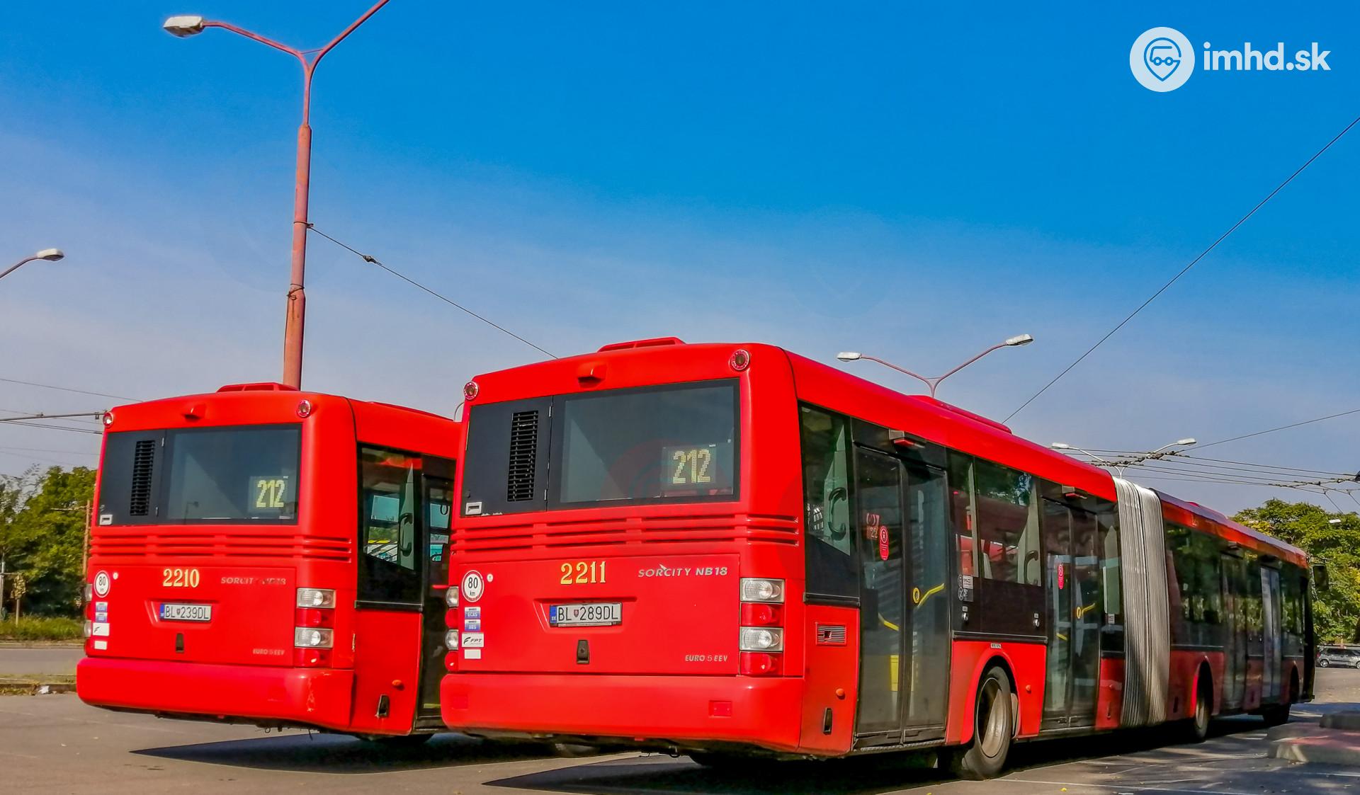 #2210, 2211, linka 212, Obratisko Cintorín Vrakuňa • imhd.sk Bratislava