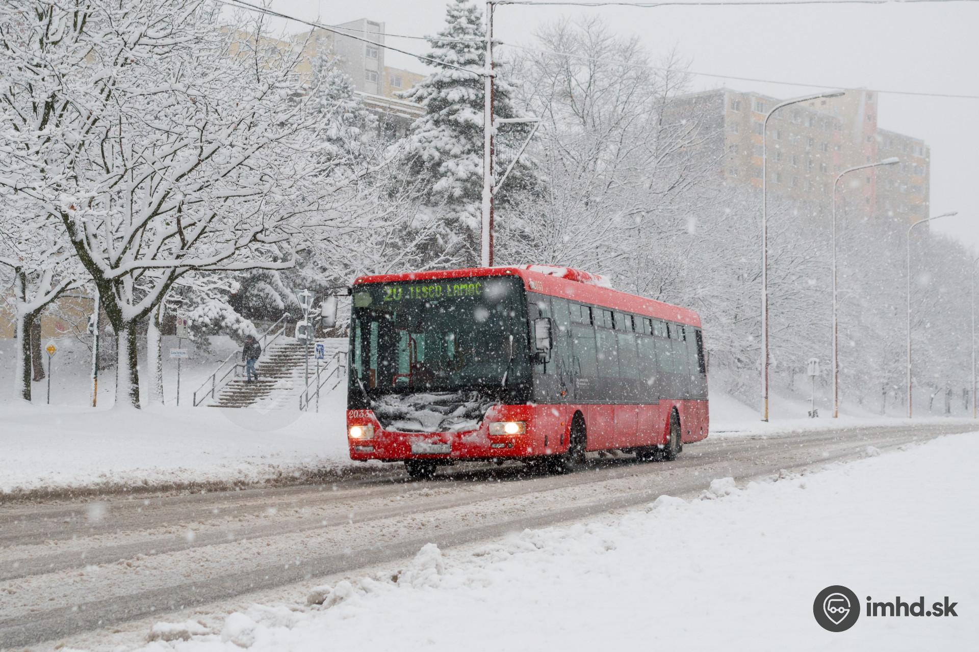 #2033, linka 20, M. Schneidra Trnavského • imhd.sk Bratislava