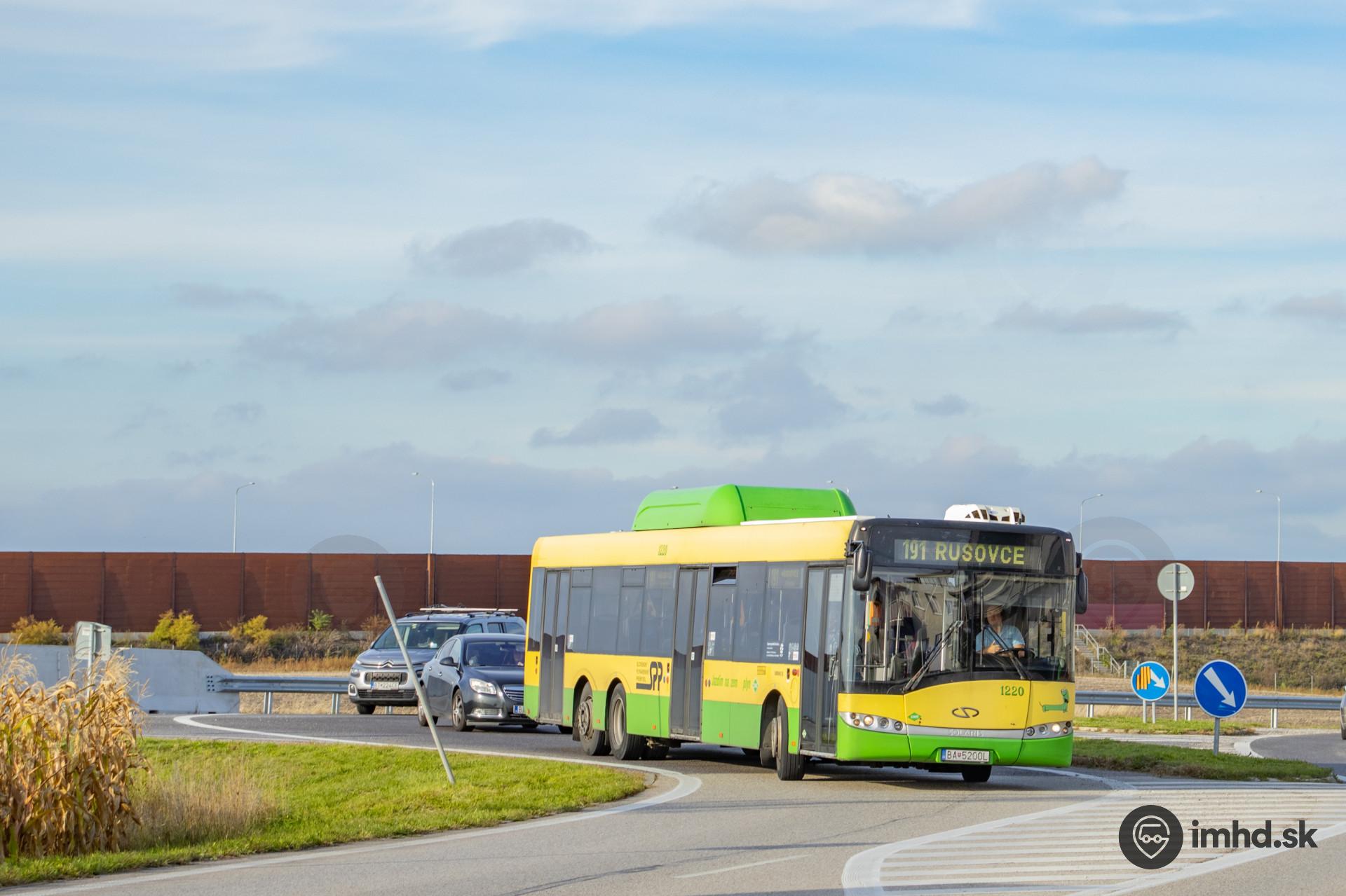 Solaris Urbino 15 CNG #1220 • imhd.sk Bratislava