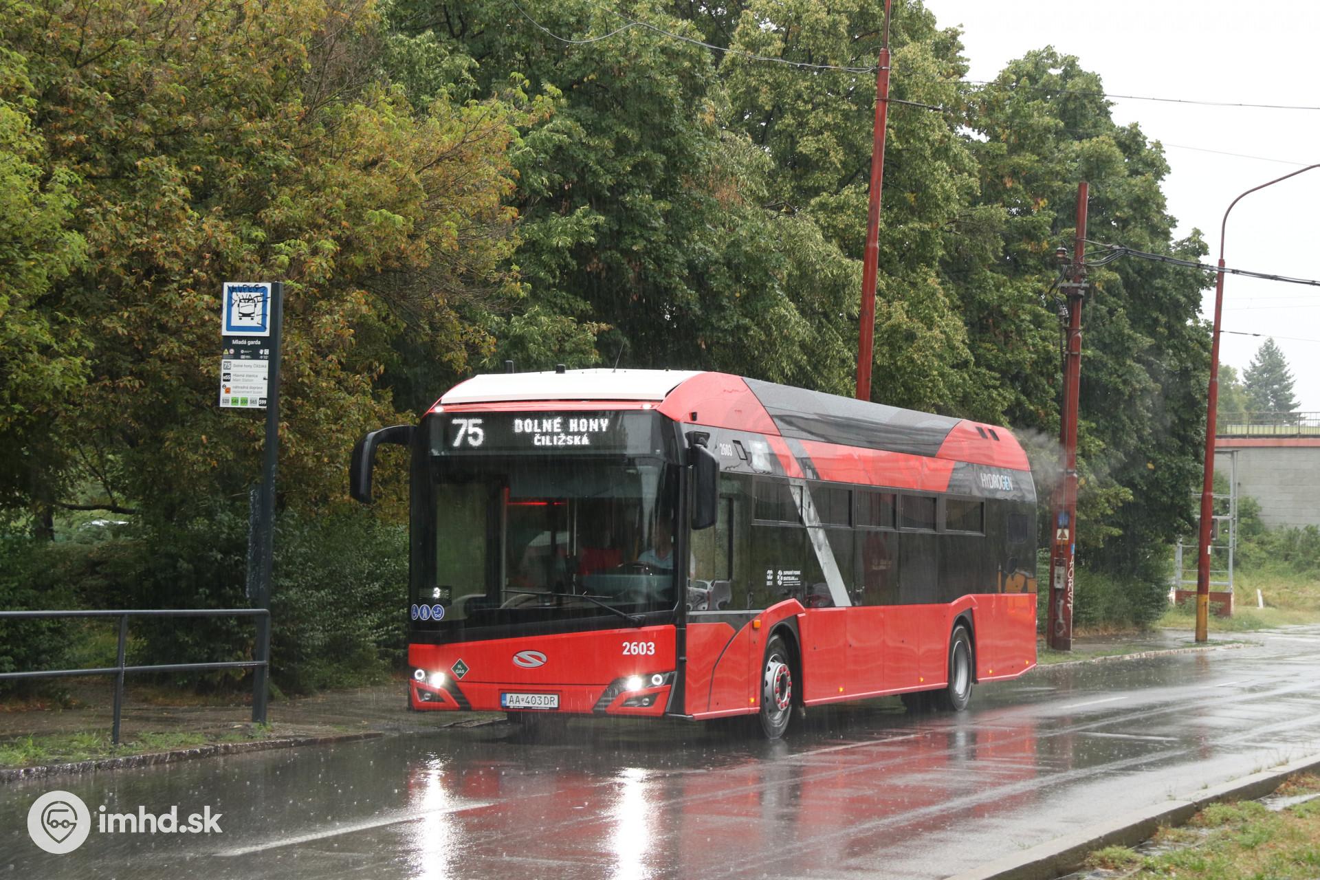 Solaris Urbino 12 hydrogen #2603 • imhd.sk Bratislava