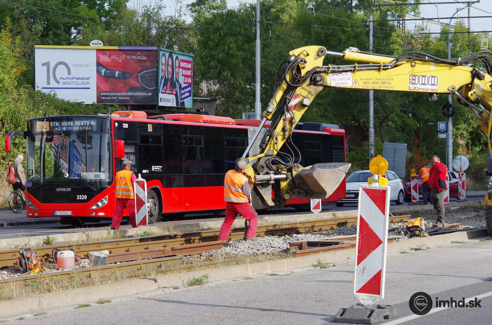 Výluka električiek v úseku Kuchajda – Zlaté piesky (5.10. – 14.12.2023) • imhd.sk Bratislava