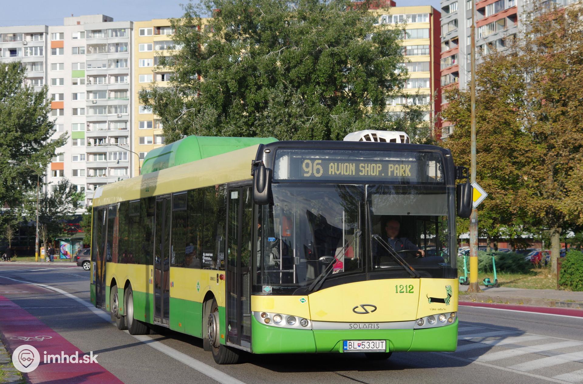 Solaris Urbino 15 CNG #1212 • imhd.sk Bratislava