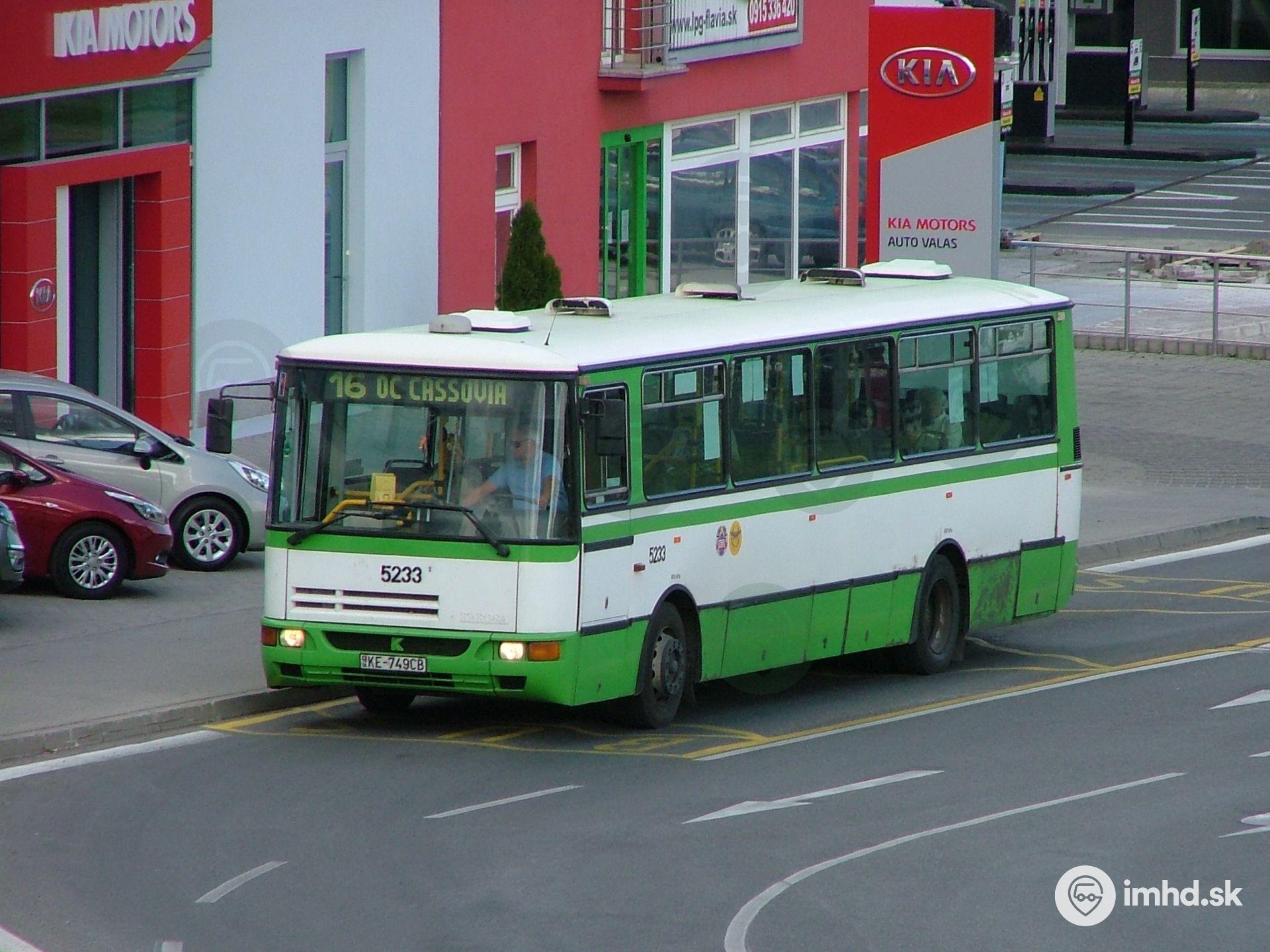 #5233, #KE-158AM, linka 802430, Košice, Štúrova ul. • imhd.sk Košice