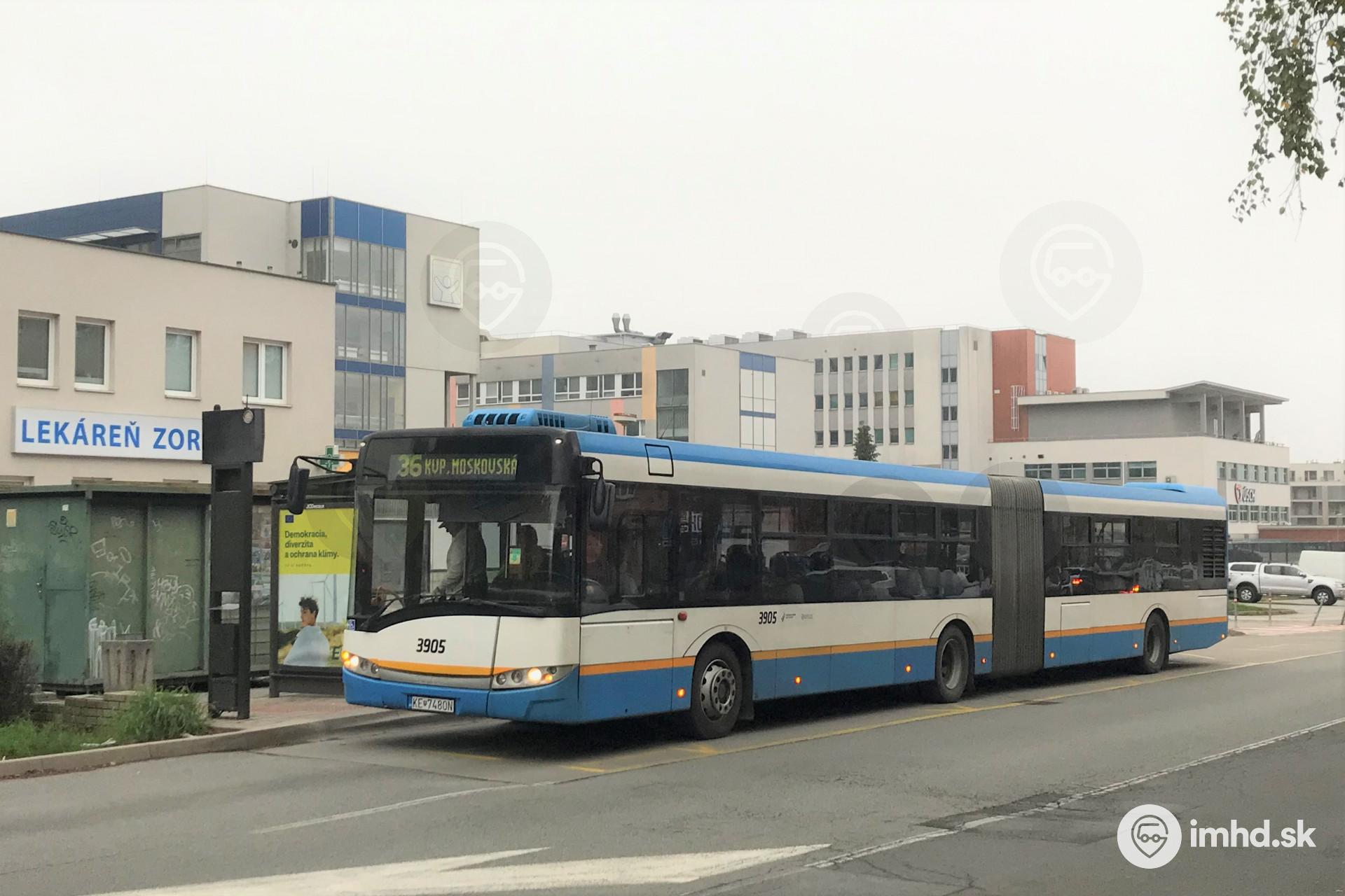 Interiér jazdeného Solarisu #3905 • imhd.sk Košice