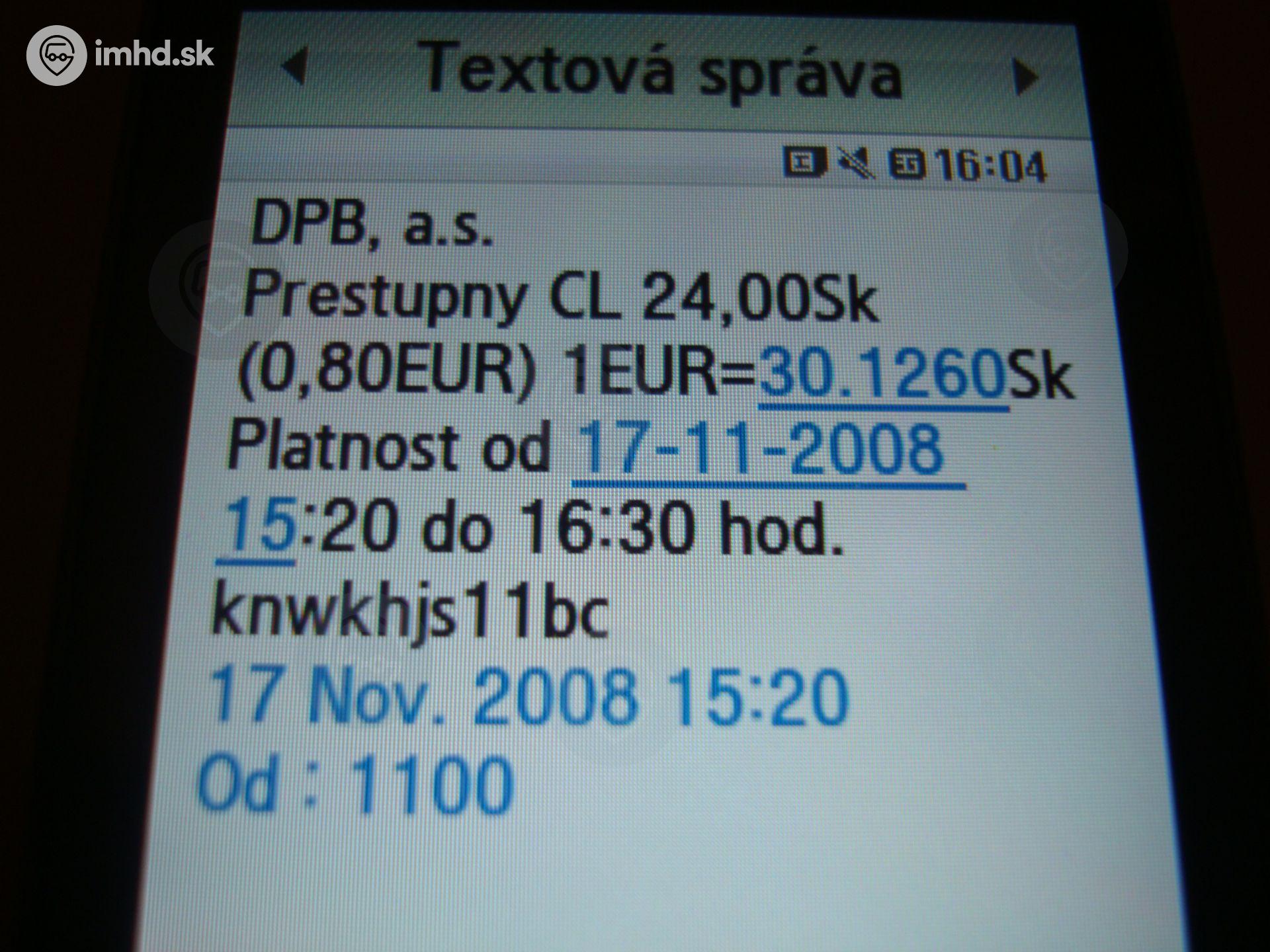 SMS cestovný lístok • imhd.sk Prešov