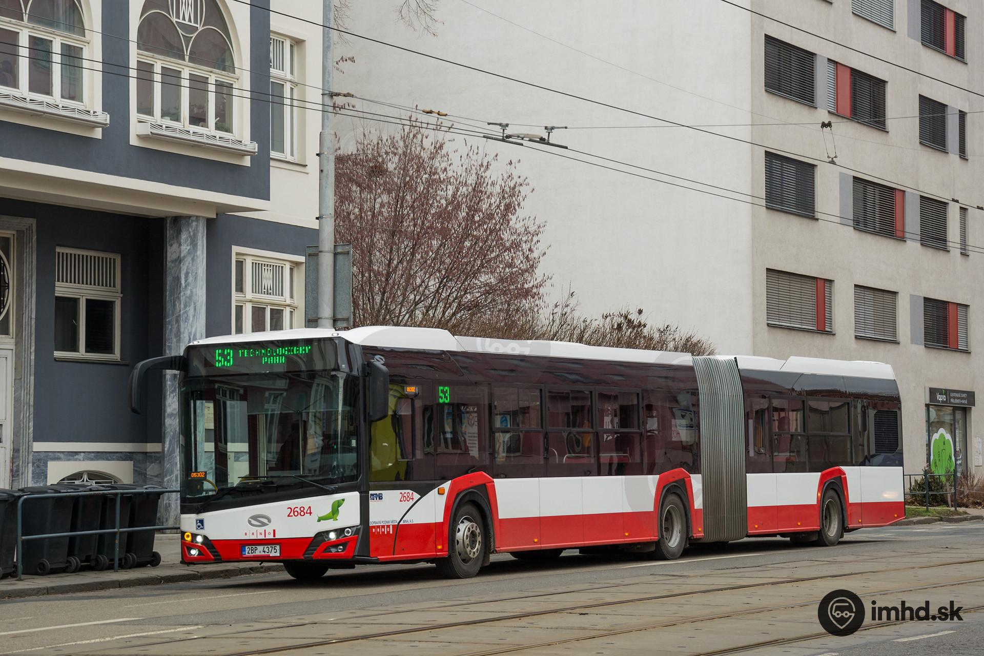 #2684, 2BP 4375, linka 53, Palackého tř. • imhd.sk Prešov