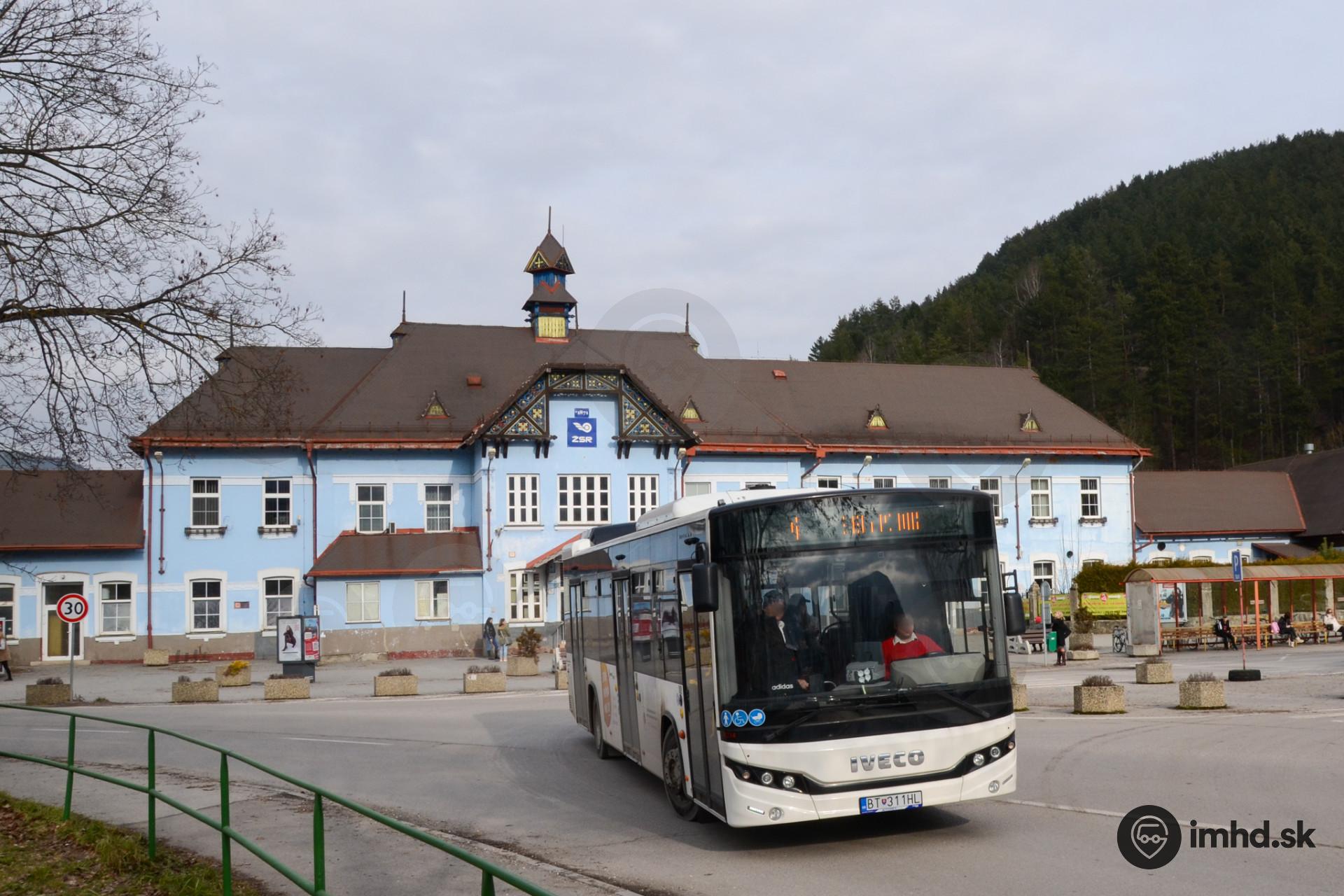 #BT-311HL, route 4, Hlavná stanica, stanica Ružomberok • imhd.sk Ružomberok